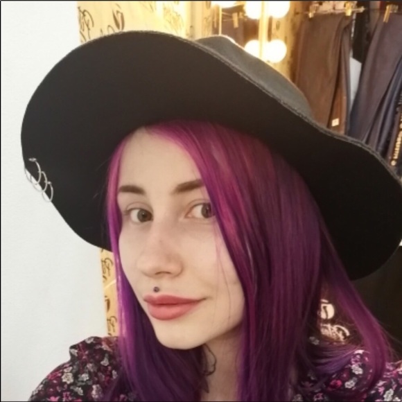 Fedora Hats | Accessories | New Black Fedora Hat Punk Goth Rings Pins ...